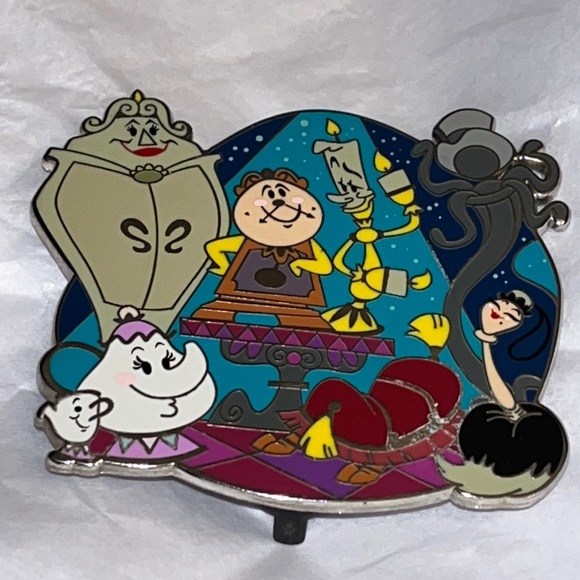 Disney | Jewelry | Disney Beauty And The Beast Household Characters ...